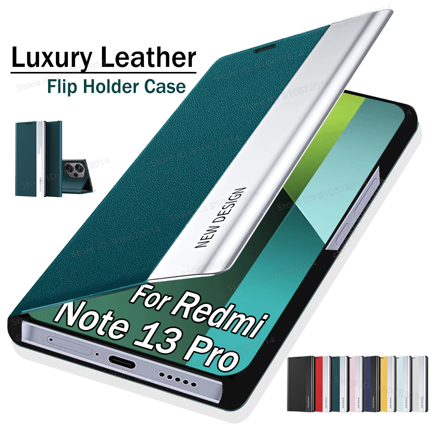 Flip-Stand-Holder-Phone-Cover-For-Xiaomi-Redmi-Note-13-12-Pro-Plus-Case ...