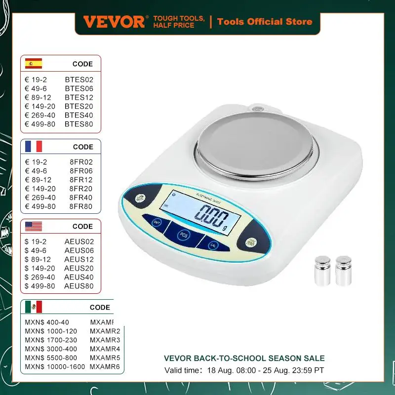 VEVOR-13-Units-Conversion-Lab-Analytical-Balance-Digital-High-Precision ...