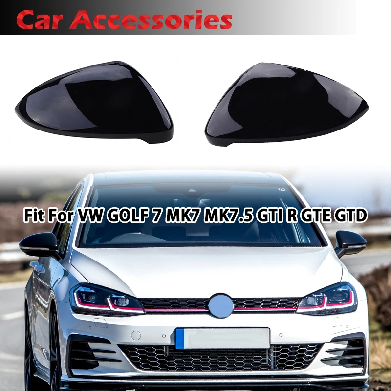 Rhyming Glossy Black Rearview Mirror Cover Side Mirror Caps Car ...