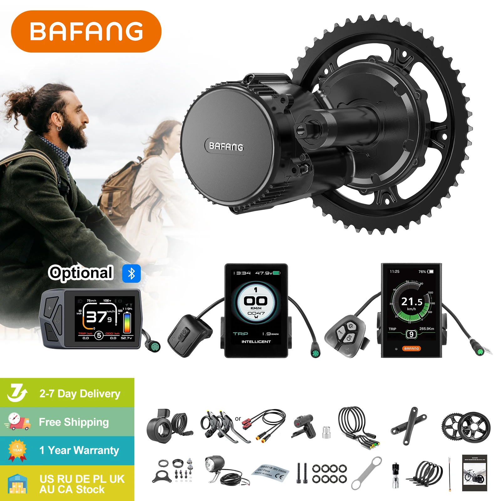 Bafang-250W-350W-500W-Motor-Kit-36V-Mid-Drive-Electric-Bicycle-Bike ...