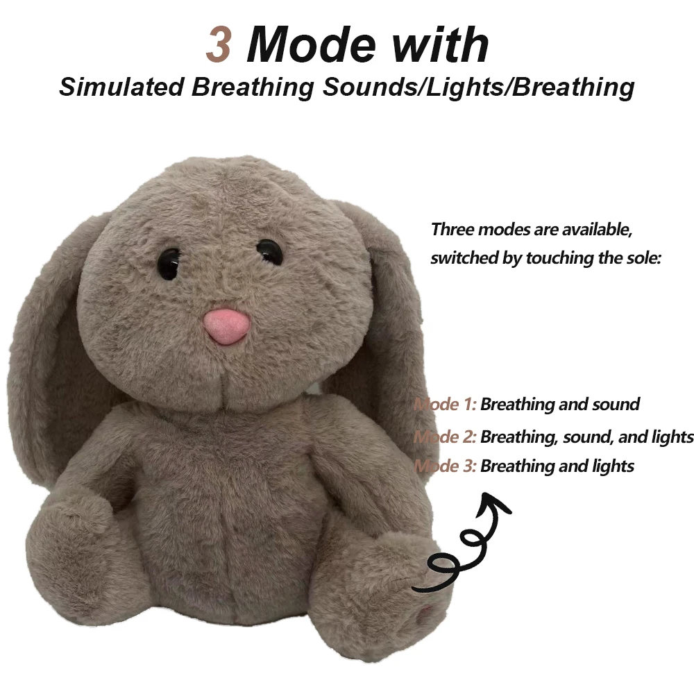 Breathing-Plush-Sensory-Relief-Bunny-Toy-with-sleeping-time-baby-for ...