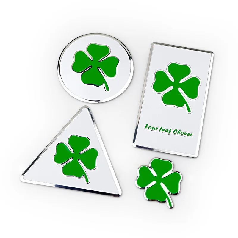 1-PCS-Green-Clover-Day-Emblem-For-Alfa-Romeo-Four-Leaf-Clover-Chrom ...