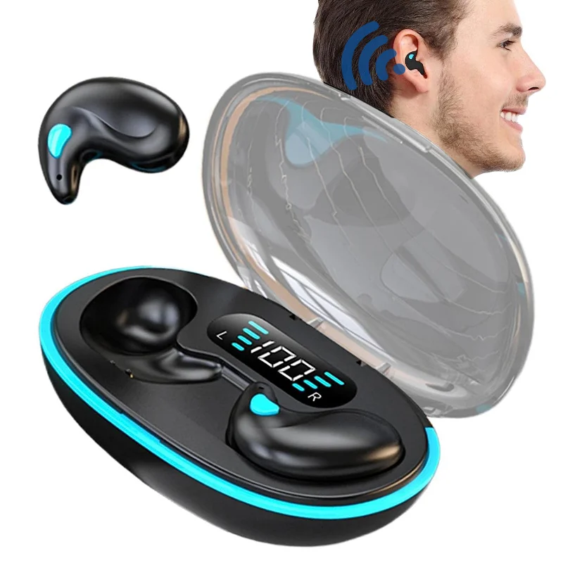 Invisible Sleep Wireless Earphone Waterproof Wireless Earbuds Bluetooth ...