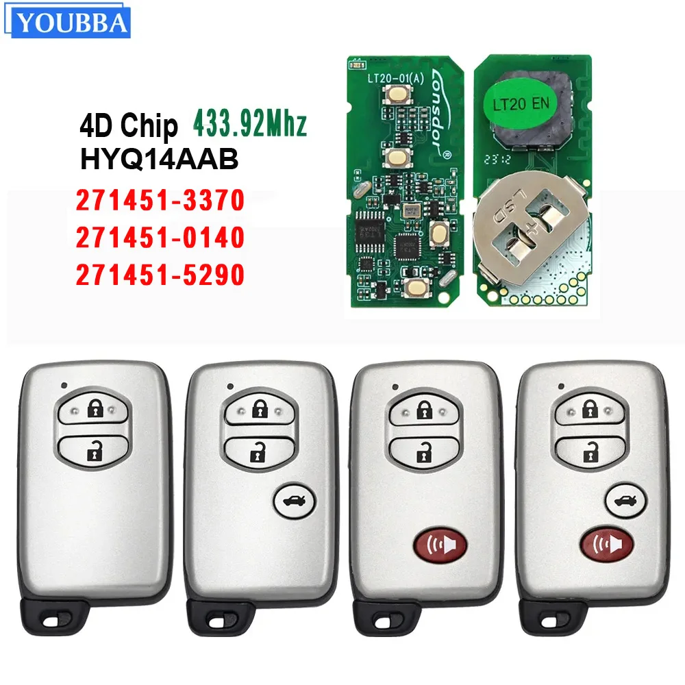 YOUBBA-4DChip-HYQ14ACX-AAB-Keyless-Smart-Remote-Key-271451-5290-3370 ...