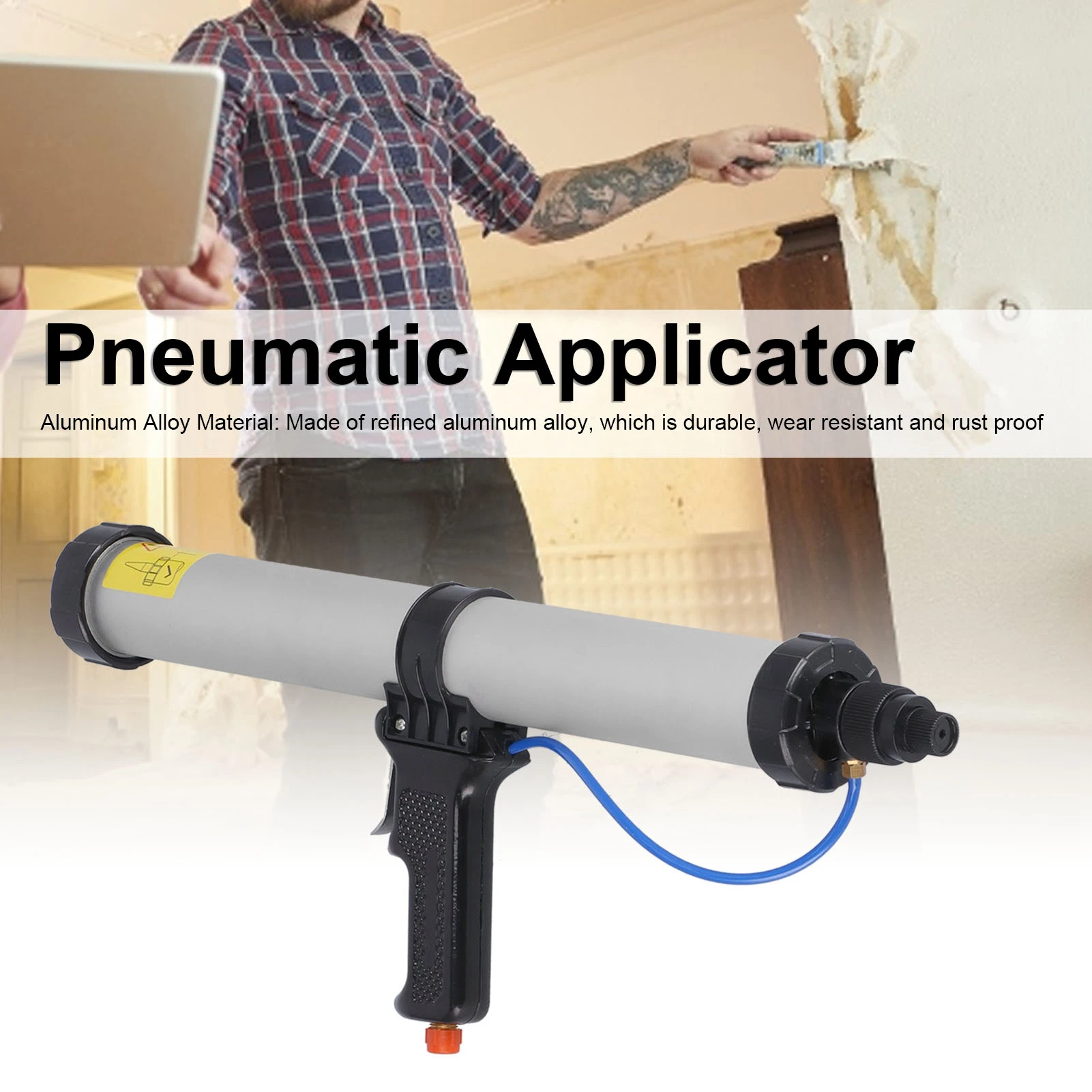 Pneumatic-Caulking-Gun-600ML-Cement-Glass-Adhesive-Glue-Silicone ...