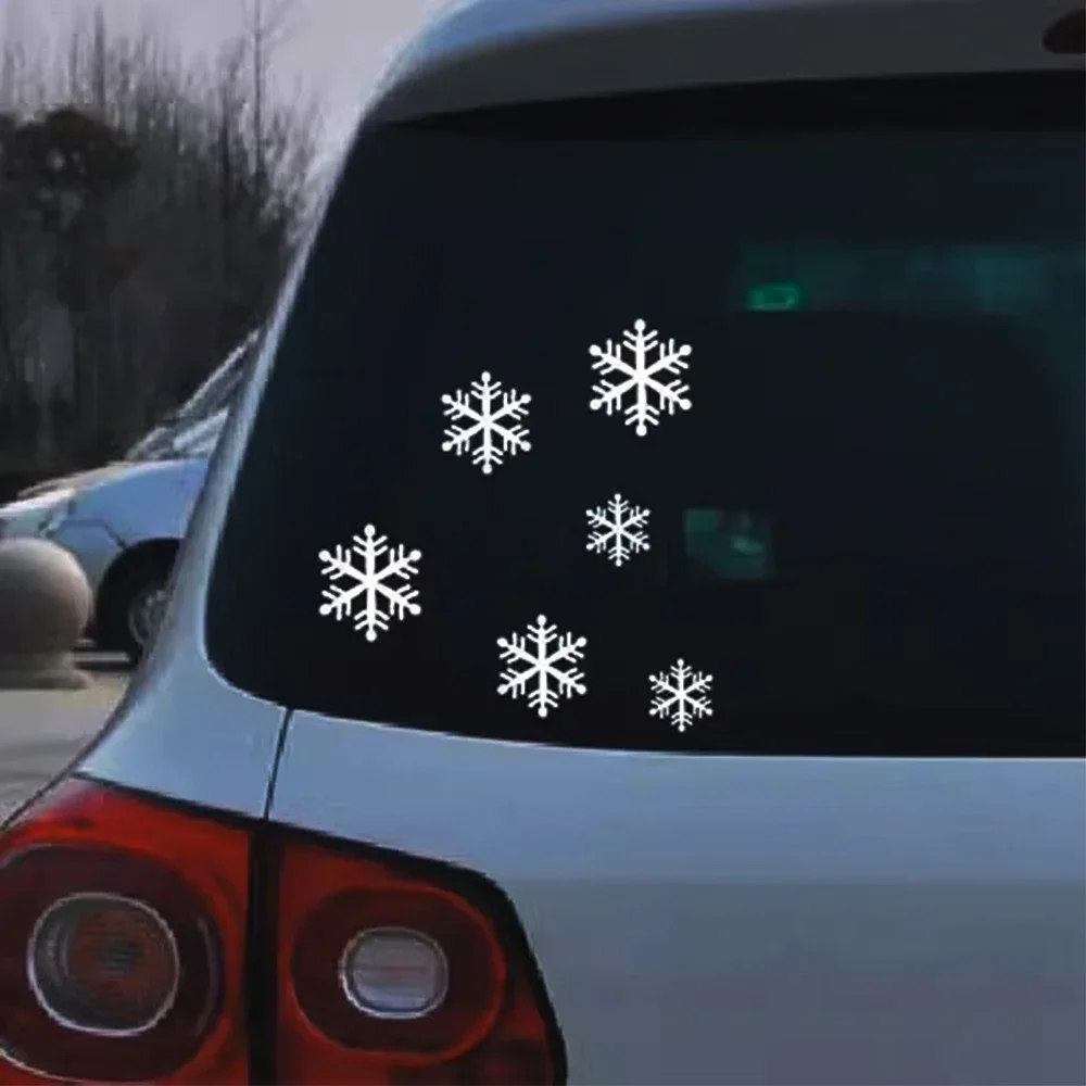 6pcs-Snowflake-Car-Sticker-PVC-Reflective-Funny-Auto-Window-Glass-Body ...