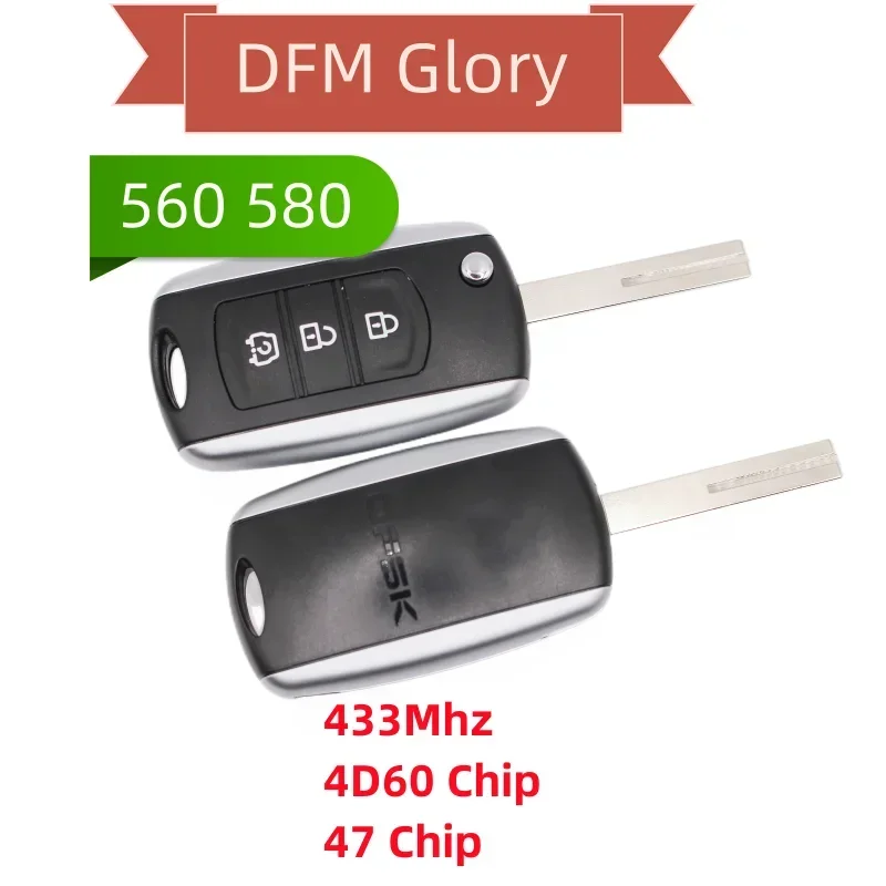 Flip-Chip-Key-para-DongFeng-DFM-DFMC-Glory-433-560-OEM-Original-580-Mhz ...
