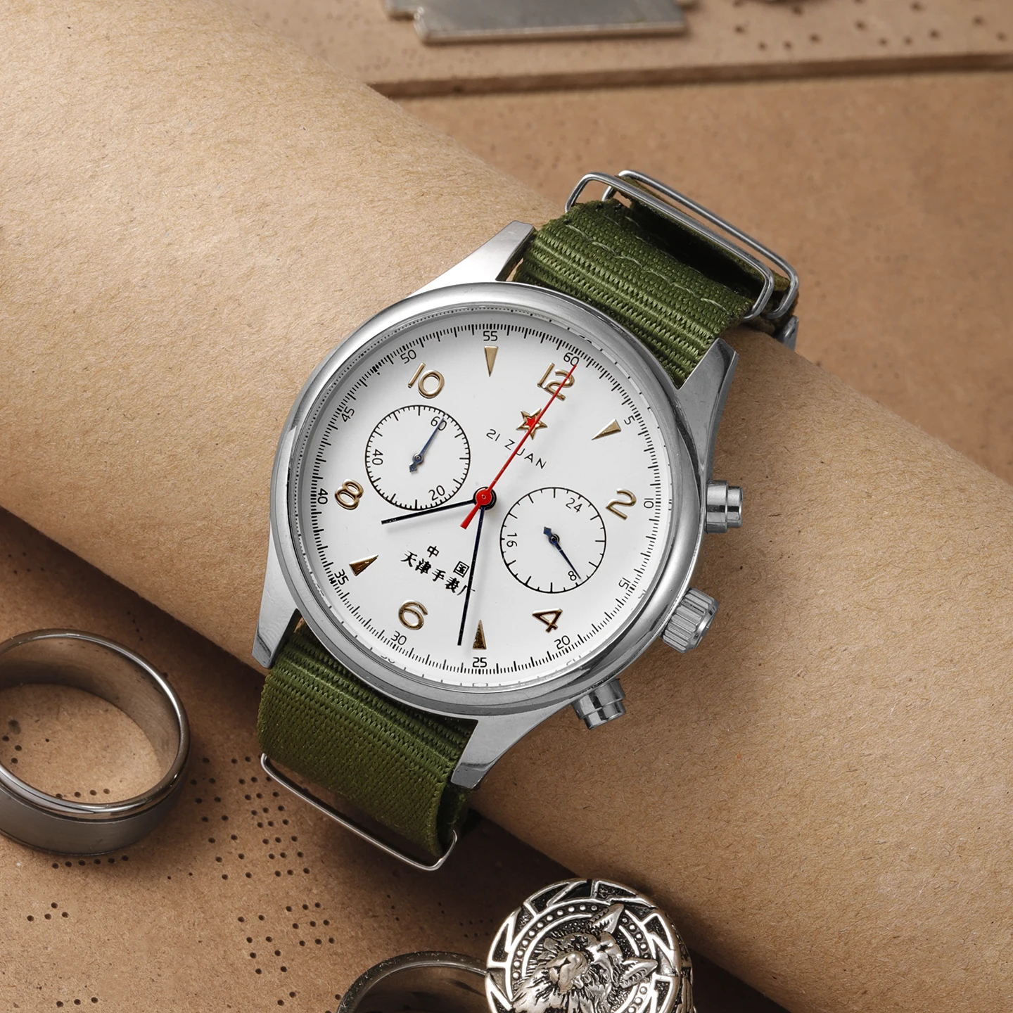 Novo Relógio Masculino 1963 Pilot Watch 40mm Clássico Retrô Quartz com ...