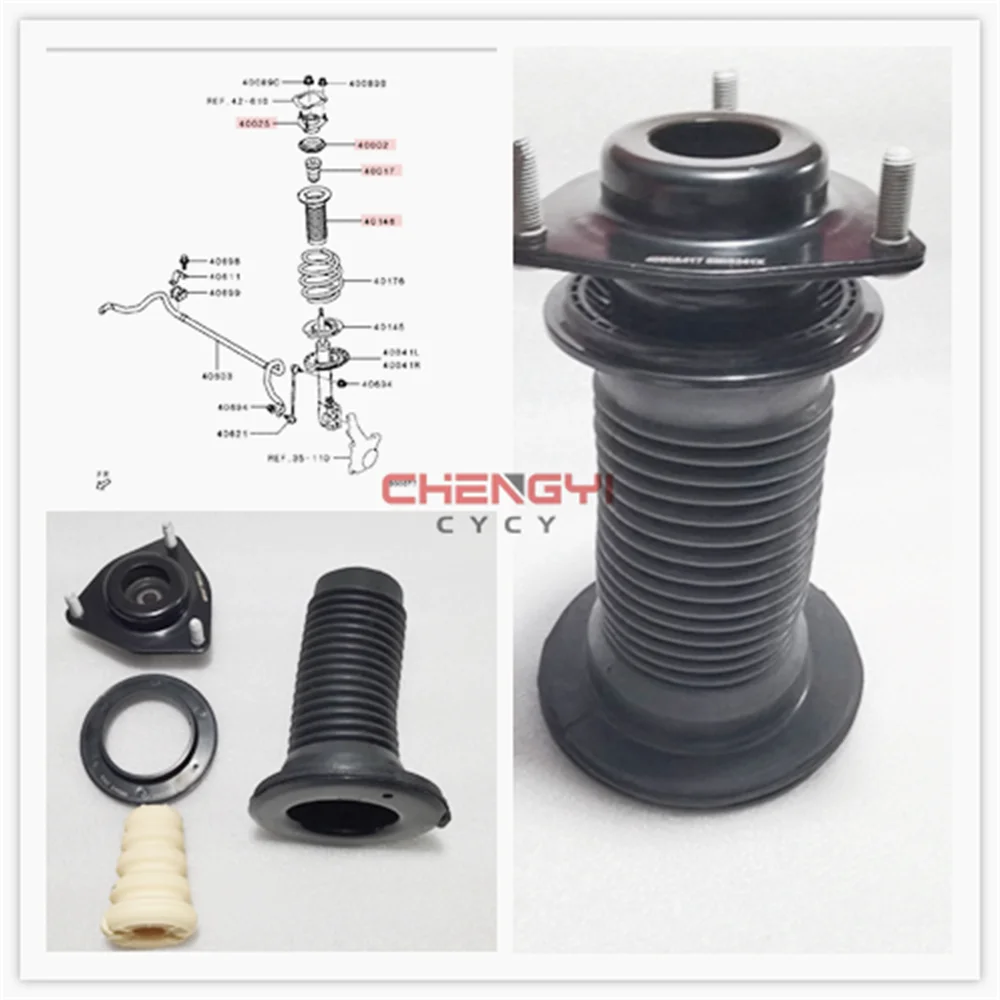 Front-Shock-Absorber-Top-Rubber-Plane-Bearing-Buffer-Block-A-Dust-Cover ...