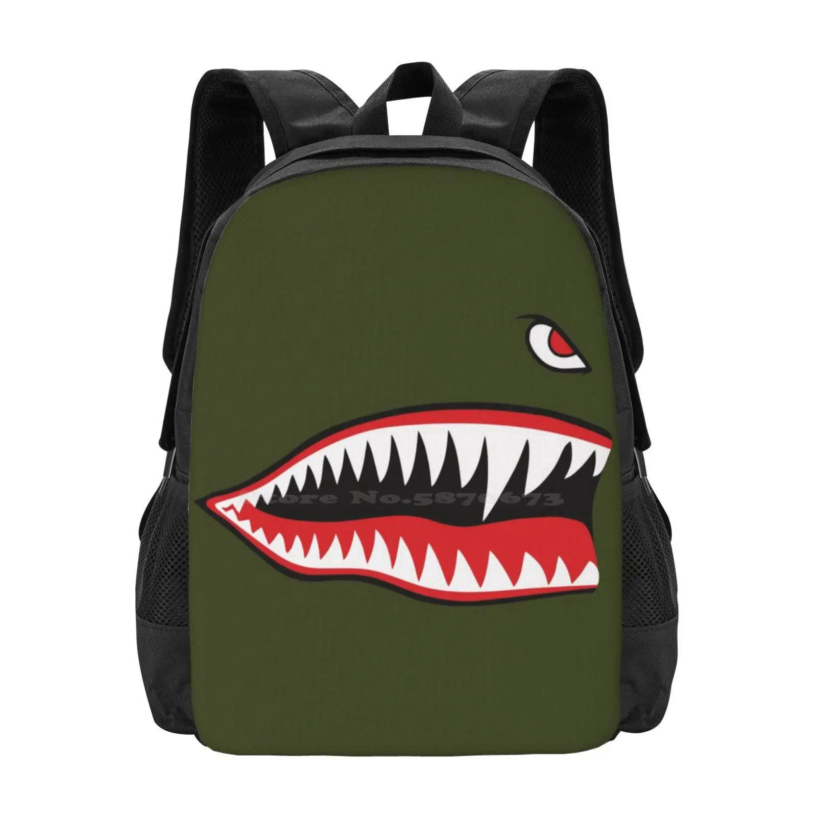 Flying-Tigers-Nose-Warhawk-School-Bags-Travel-Laptop-Backpack-Ww2 ...