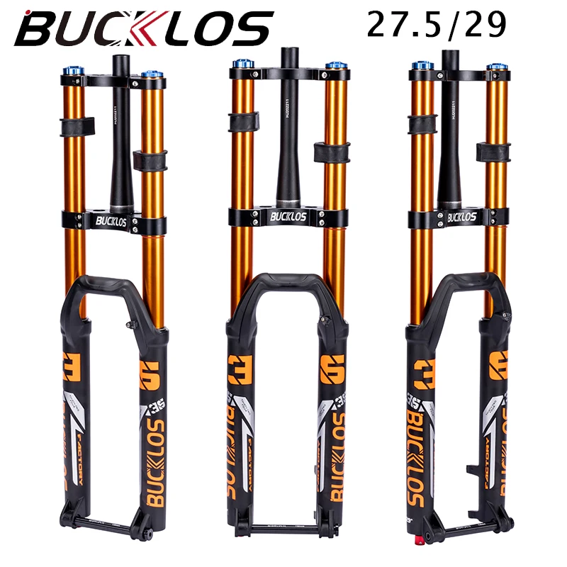 BUCKLOS 27.5/29 Inch AM XC DH Fork Double Shoulder Mountain Bike Fork ...