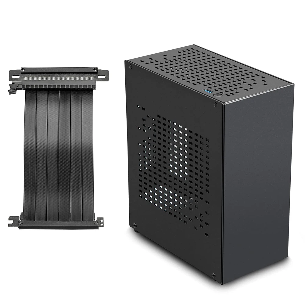Aluminum-HTPC-Mini-ITX-PC-Case-with-PCIE-3-0-Cable-Mini-ITX-Chassis ...