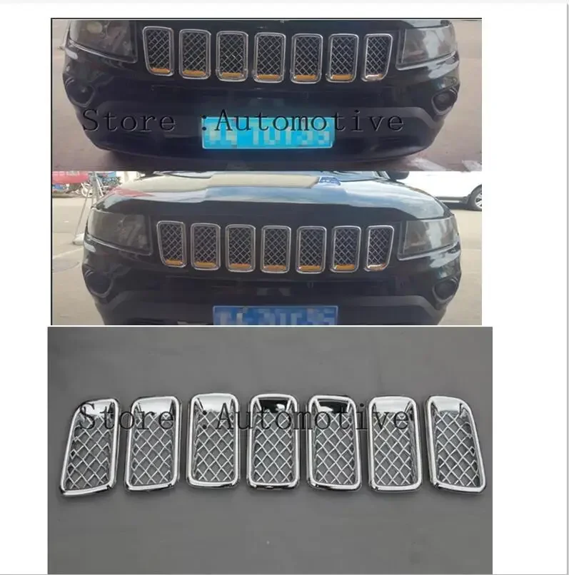 For Jeep Compass 2011 2012 2013 2014 2015 2016 Front Grille Bumpers ...