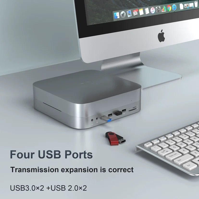 Mac Mini Docking Station Usb- C built-in 2.5inch Hard Drive Enclosure ...