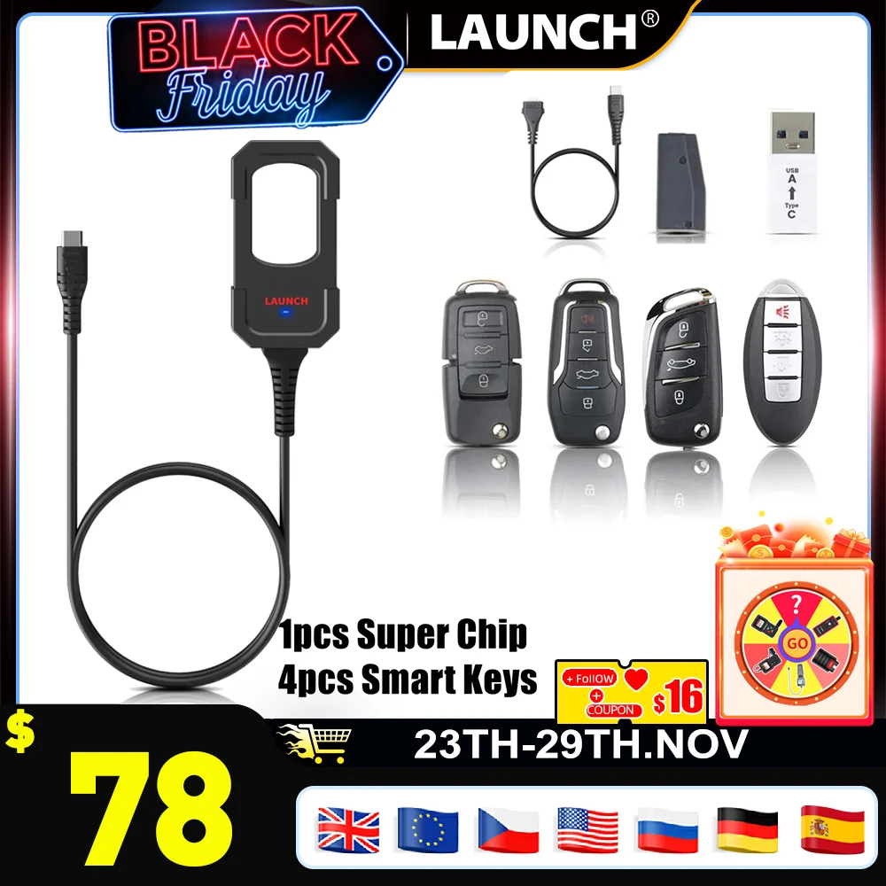 Launch-X431-Key-Programmer-Remote-Maker-with-4PCS-Universal-Remote-Key ...