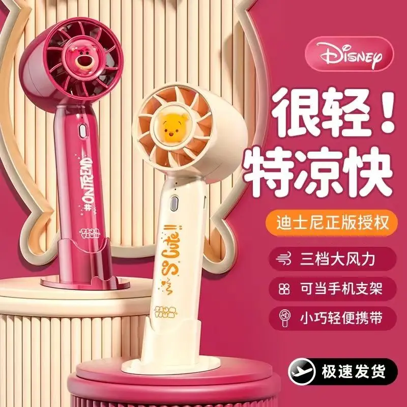 New-Disney-Cute-Minnie-Mickey-Lotso-Kawaii-Handheld-Small-Electric-Fan ...