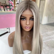 30 Inch Brown Highlight Wig Human Hair Wigs 360 Lace Frontal Wig Remy ...