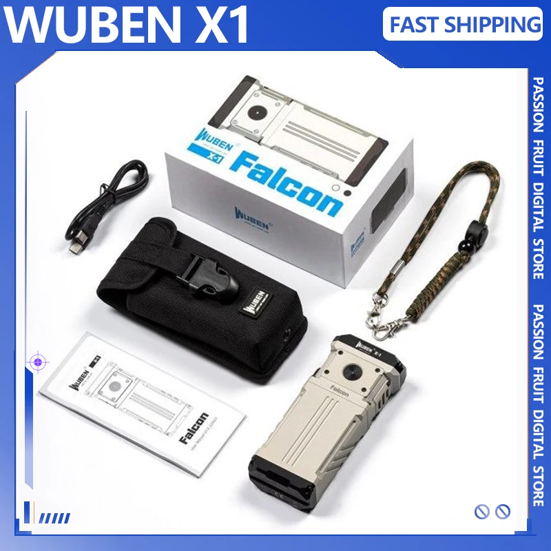 Wuben X1 Rechargeable Flashlight High-Power Type-C 12000 Lumens 303 ...
