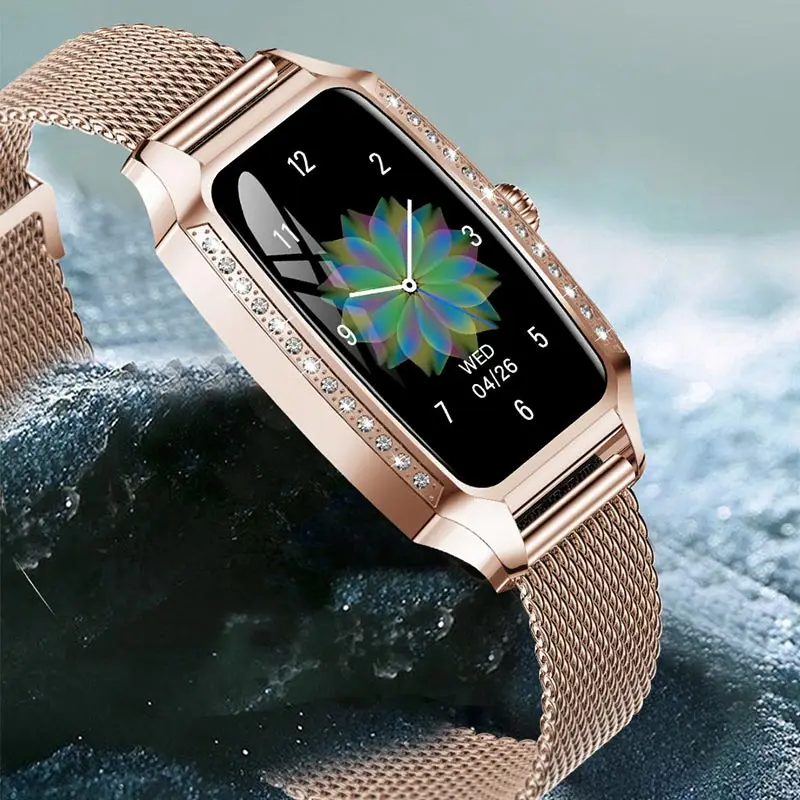 NEW-Women-Smart-Watch-IP68-Waterproof-Heart-Rate-Monitor-Female ...