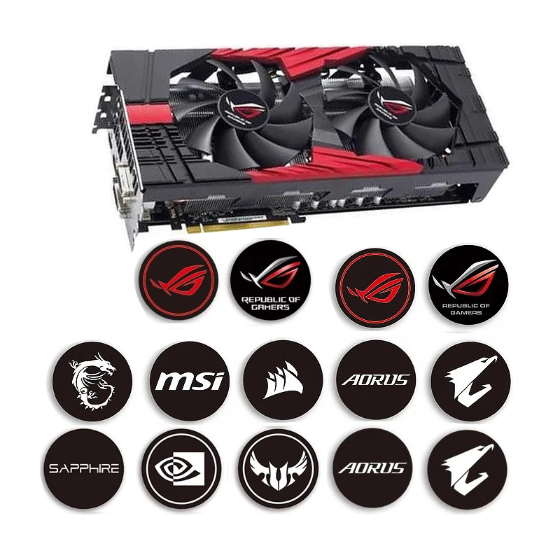Fan logo sticker graphics card computer host chassis laptop hall of ...