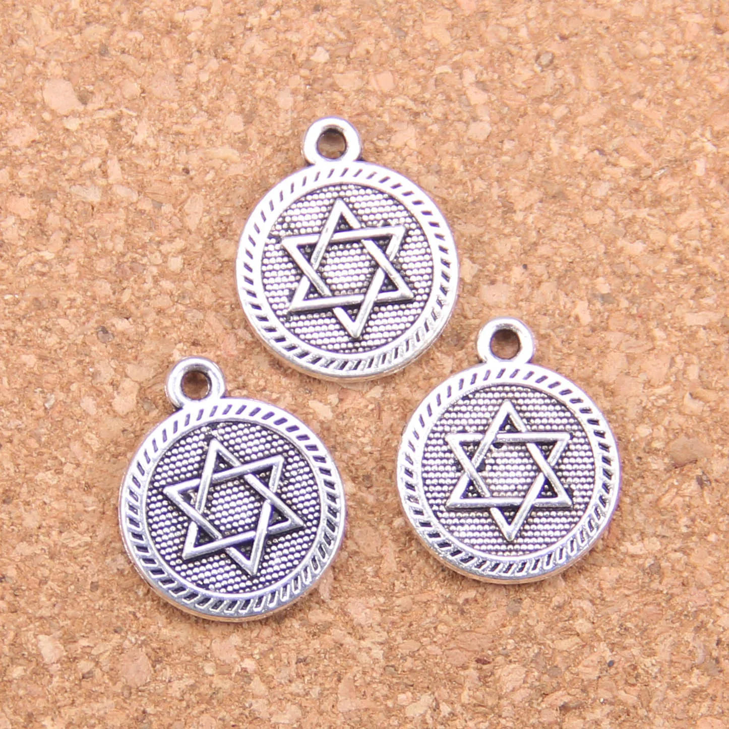 Charms-Estrela-de-David-Escudo-de-David-Pingentes-Antigos-J-ias-em ...