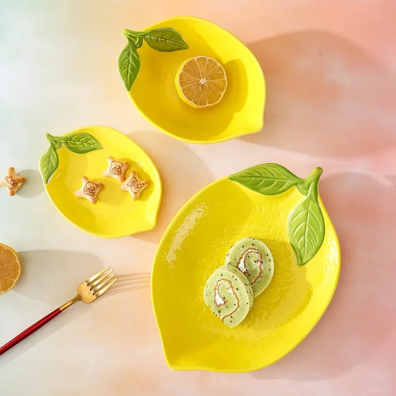 Creative-Cartoon-Lemon-Shaped-Ceramic-Salad-Bowl-Soup-Bowl-Family-Fruit ...