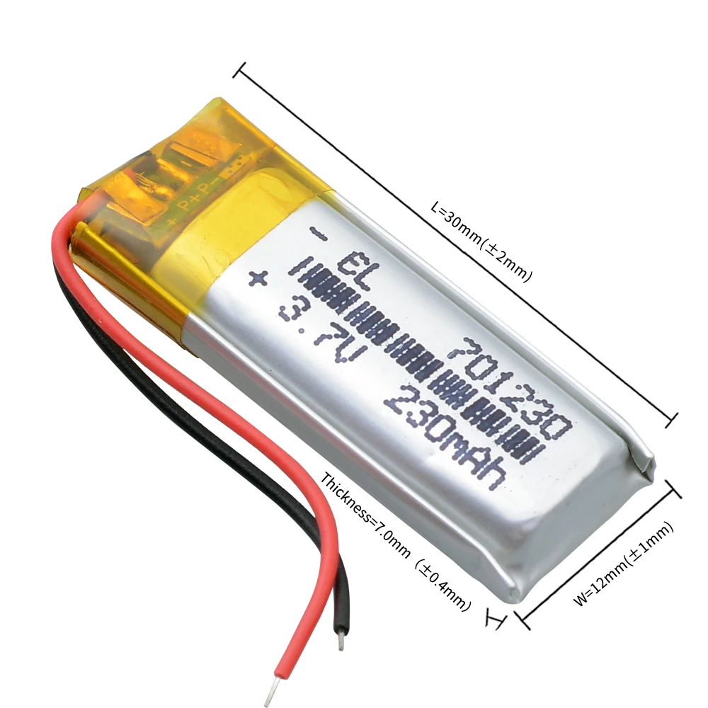 3-7V-230mAh-701230-Rechargeable-Lithium-Li-ion-Polymer-Battery ...