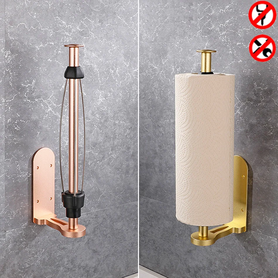 Stand-Paper-Holder-Adhesive-Damping-Aluminum-Rose-Gold-Creative-Tissue ...