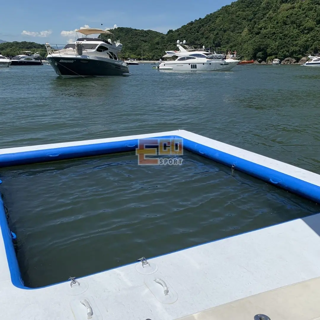 5M-Inflatable-Raft-Platform-Island-Water-Floating-Dock-Boat-Sea-Pool ...