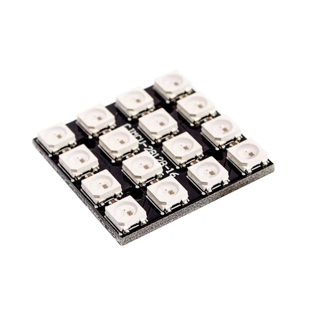 RGB LED Panel WS2812B 5050 RGB LED Matrix - 4x4 16-Bit With Integrated ...