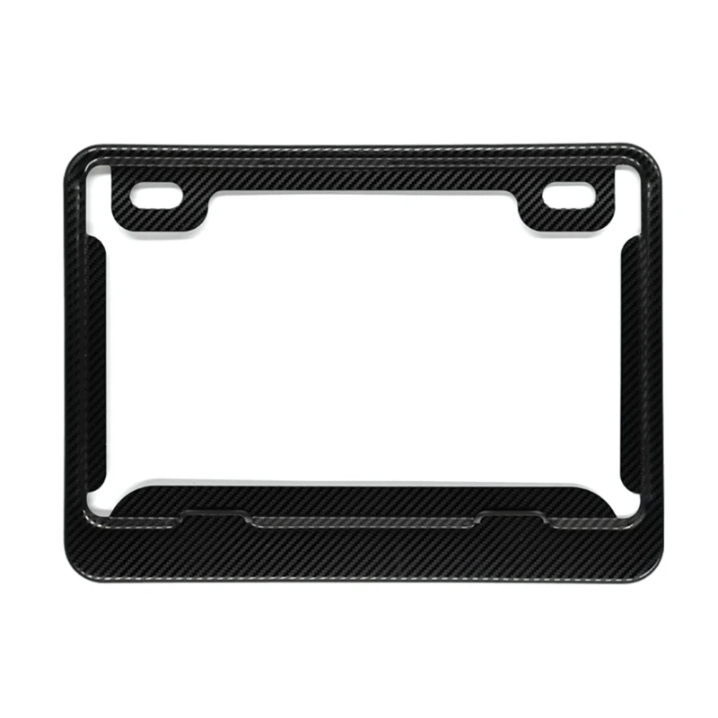 Matte-Black-Carbon-Fiber-Motorcycle-Plain-License-Plate-Frame-9-3x6 ...