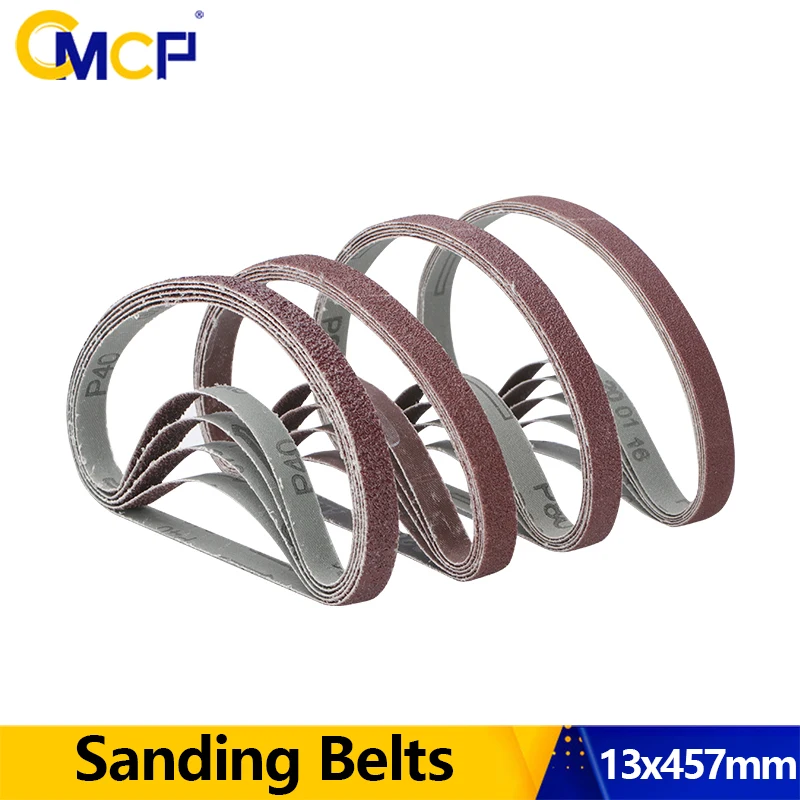 CMCP 13x457mm Sander Paper Sanding Belts Grit 40/60/80/120 Grinder ...