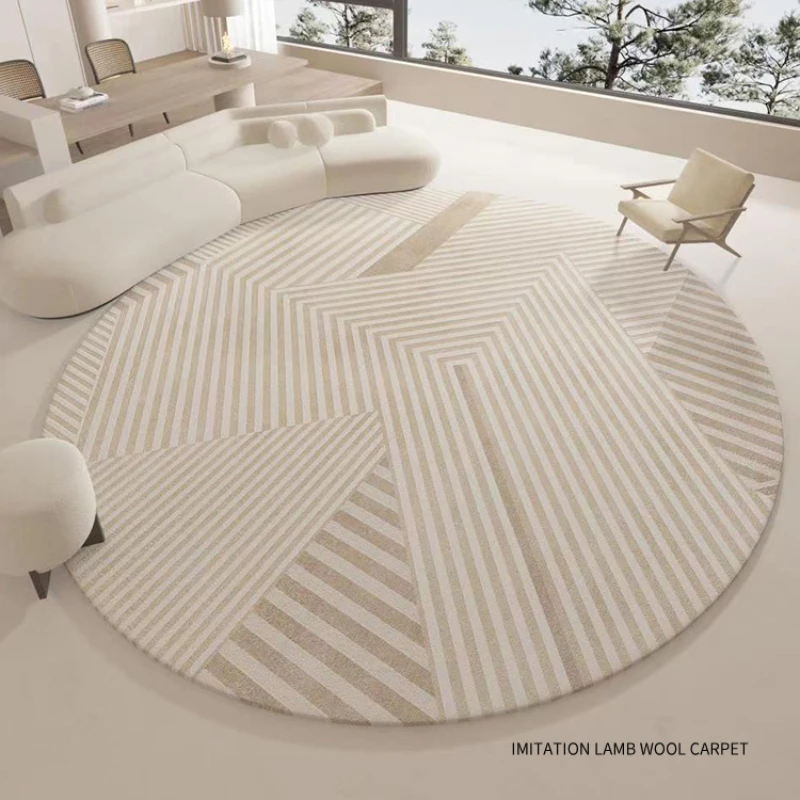 Wabi-sabi-Round-Living-Room-Fluffy-Carpet-Light-Luxury-Cream-Style ...