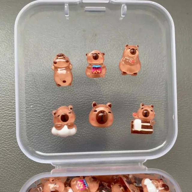 Simgoing 50 Pcs Mini Capybara Resin Figurines Capybara Figure Ornament ...