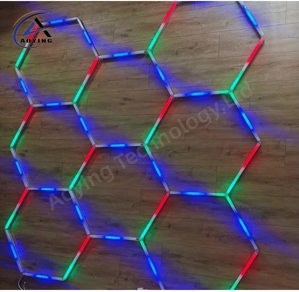 Garagem RGB Hexagon Light, Iluminação LED hexagonal para oficina ...