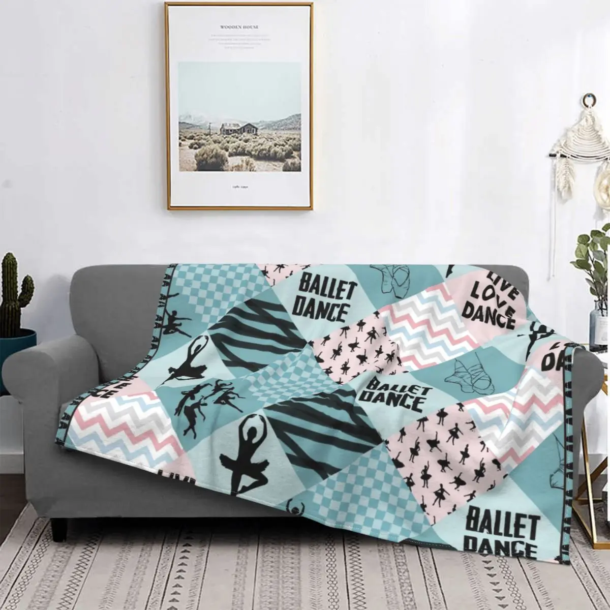 Manta de baile de Ballet con Cruz Live Love Kick, colcha de bailarina ...