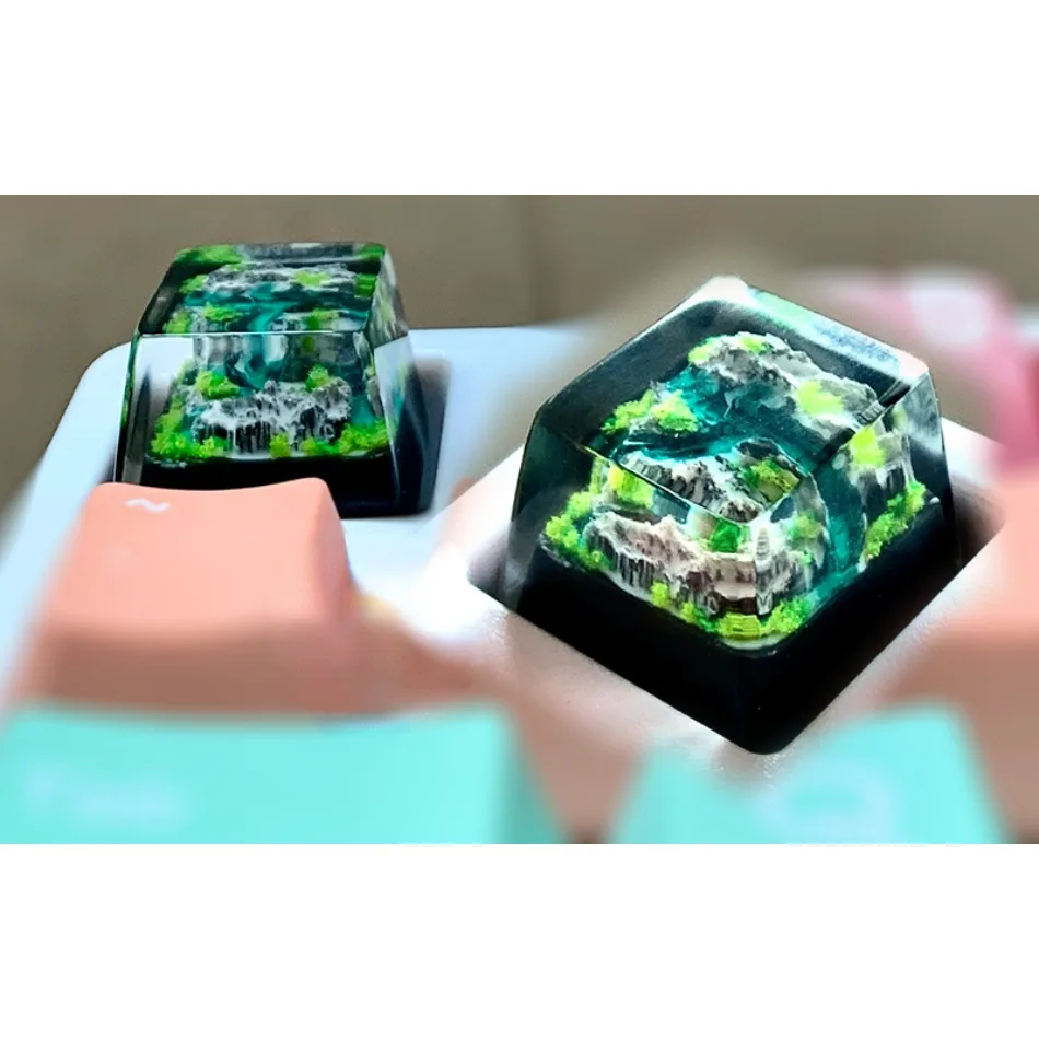Handmade-resin-keycaps-MX-axis-mechanical-keyboard-game-translucent ...