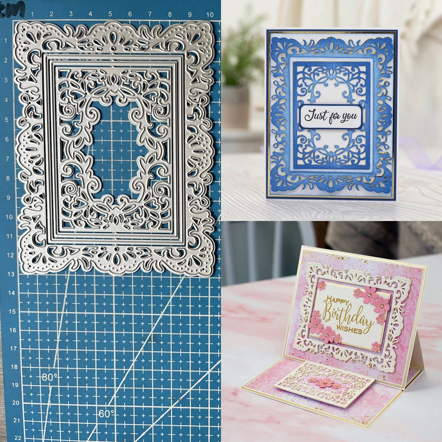 Lucky-Goddess-Metal-Cutting-Dies-Regency-Swirls-Frame-Diy-Scrapbooking ...