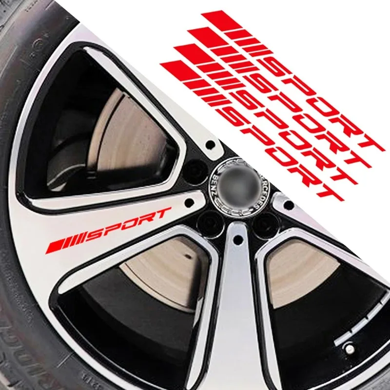 4pcs Car Stickers Wheels Rims Sport Racing Vinyl Decals Oilproof ...