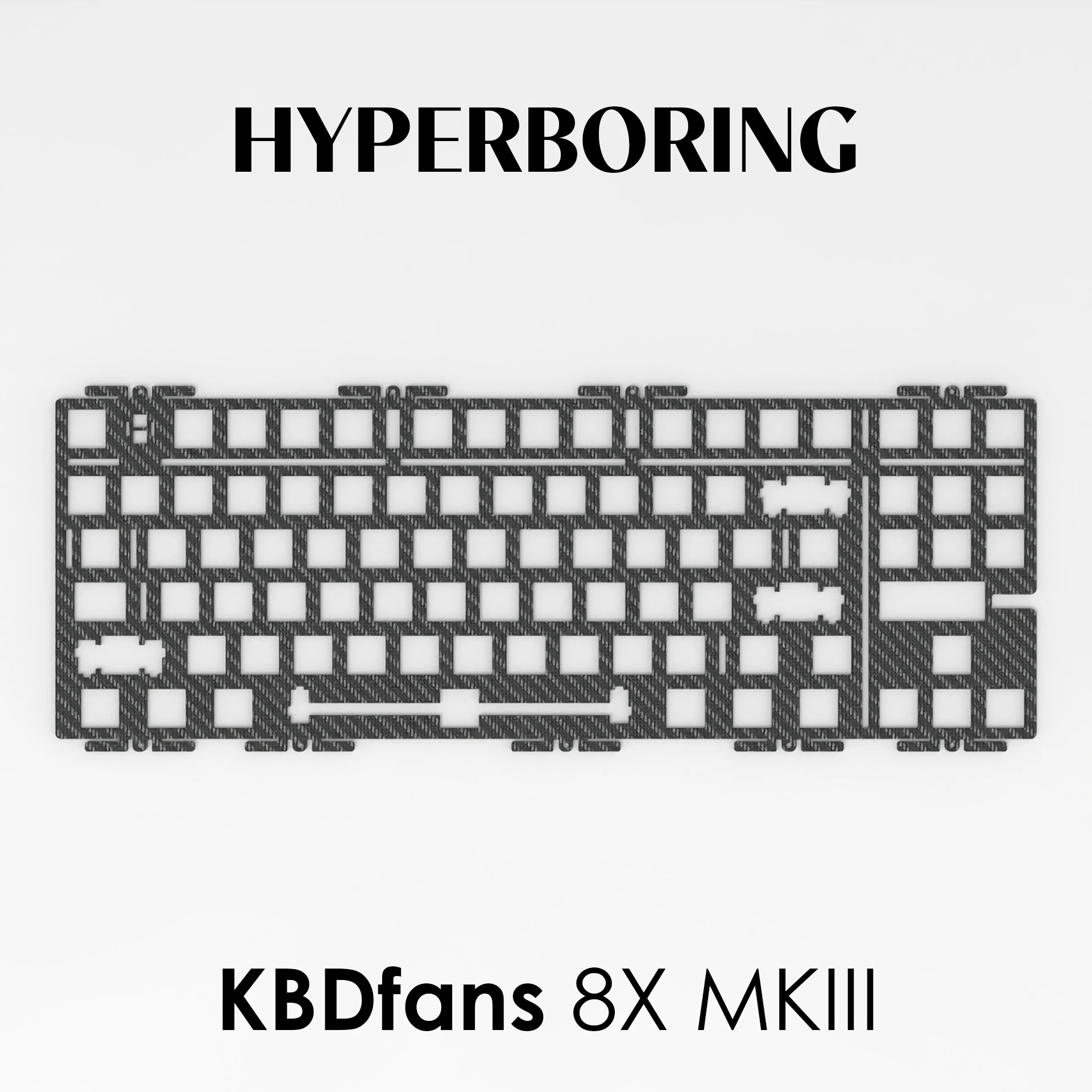 KBDfans-8X-MKIII-keyboard-plates-7U-layout-PP-PC-FR4-Alu-and-Brass-for ...