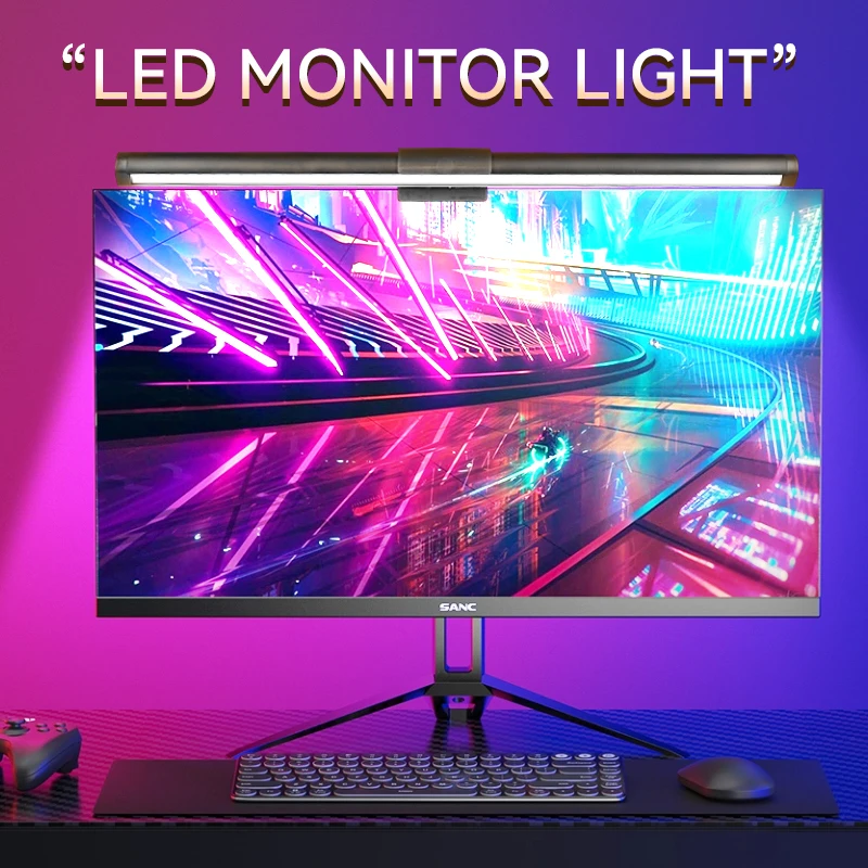 Monitor-Bar-LED-Desk-Light-Luz-escurecimento-do-computador-Luz-de ...