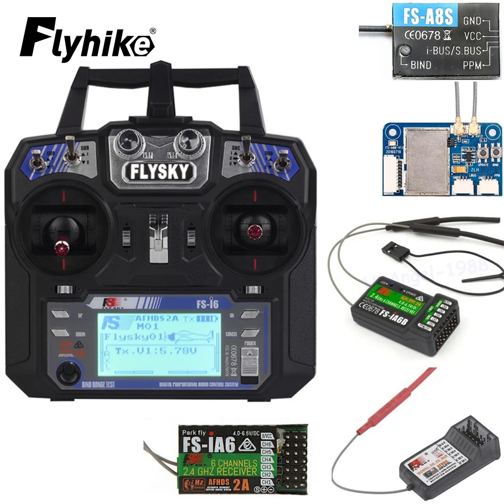 FlySky FS-i6 2.4G 6CH AFHDS Remote Control With FS-iA6 FS-iA6B Receiver ...