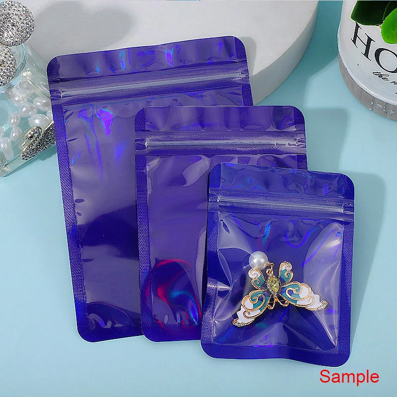 50Pcs-Clear-Plastic-Window-Self-Seal-Zip-Lock-Candy-Small-Bags-Tear ...