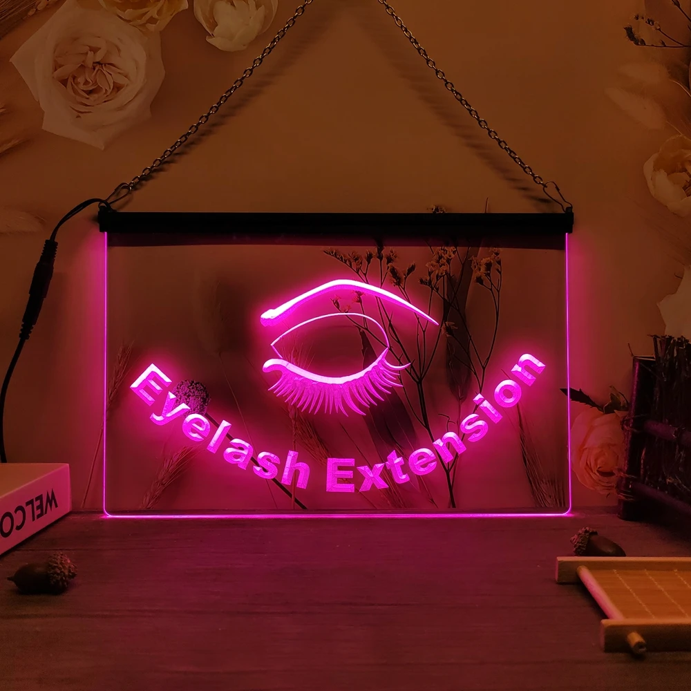 Eyelash-Extension-Beauty-Salon-LED-Neon-Sign-3D-Carving-Wall-Art-for ...