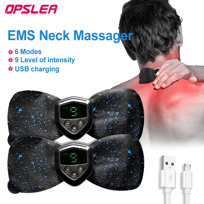 LCD-Display-EMS-Neck-Massage-Electric-Massager-Cervical-Neck-Back-Patch ...