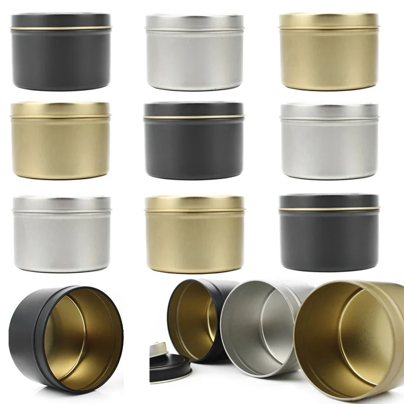 10pcs-8oz-Metal-Cream-Lip-Balm-Container-Gold-Silver-Empty-Jar-Aluminum ...