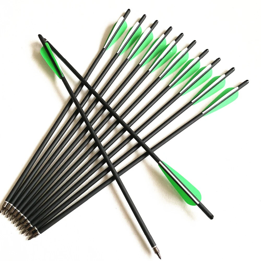 Carbon Crossbow Arrow Bolts 20/22 Inch Archery Arrows with 4" Vanes ...
