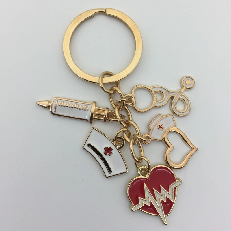 Fashion-Doctor-Keychain-Medical-Tools-Keychain-Heartbeat-Stethoscope ...