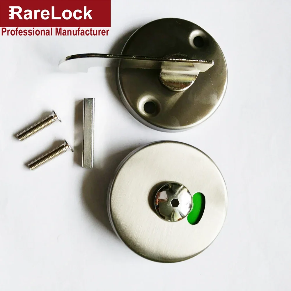 WC Toilet Flat Door Lock Stainless with Label Bathroom Accessory Public ...
