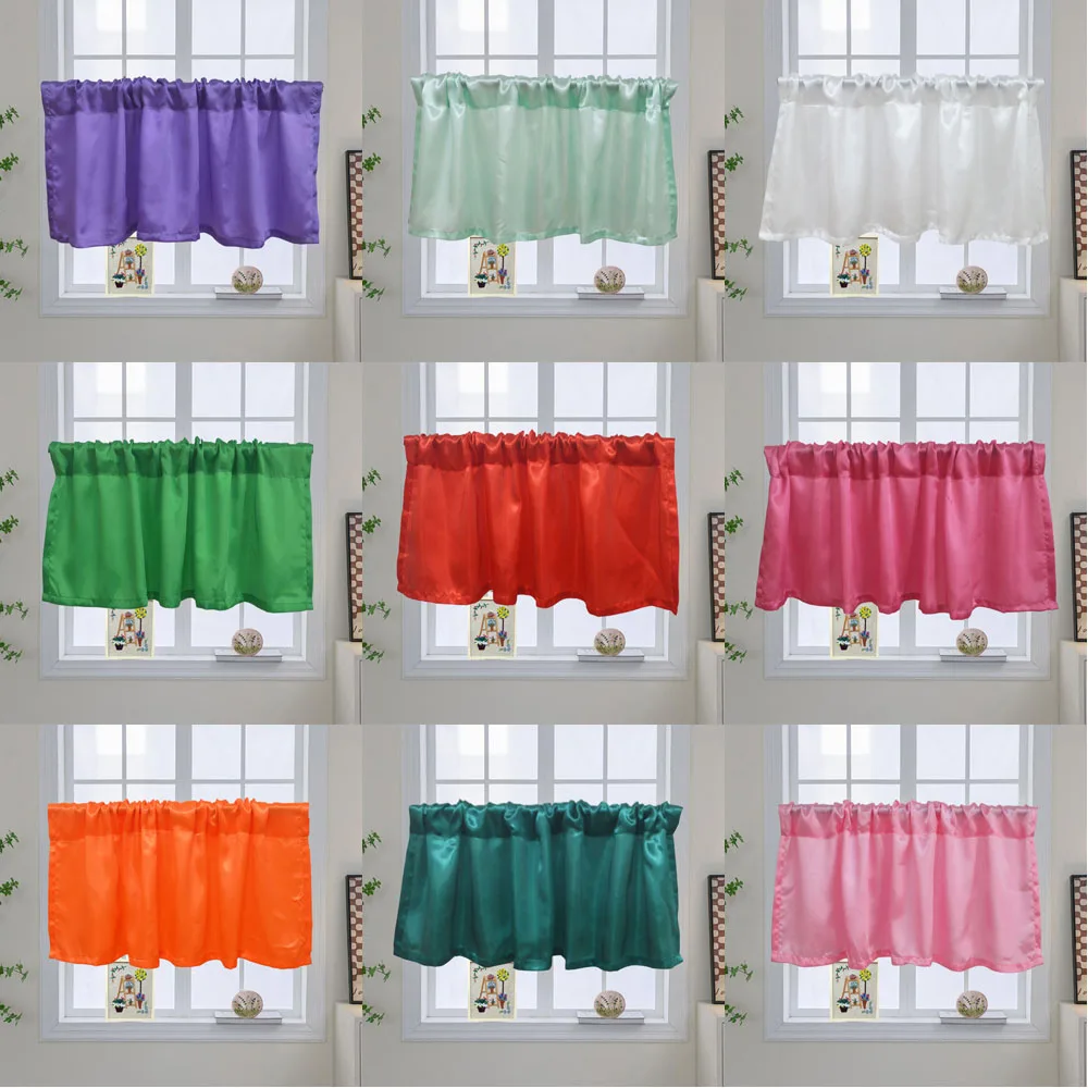 Pure-Color-Soft-Satin-Fabric-Rod-Pocket-Curtin-For-Kitchen-Wine-Cabinet ...